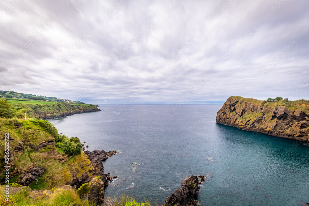 North coast Landscape view on a Typical Cloudy Day, over "Miradouro do ...