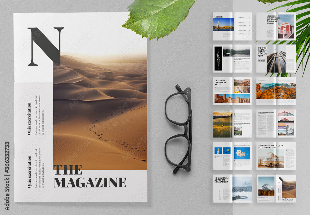 Magazine Layout Stock Template | Adobe Stock