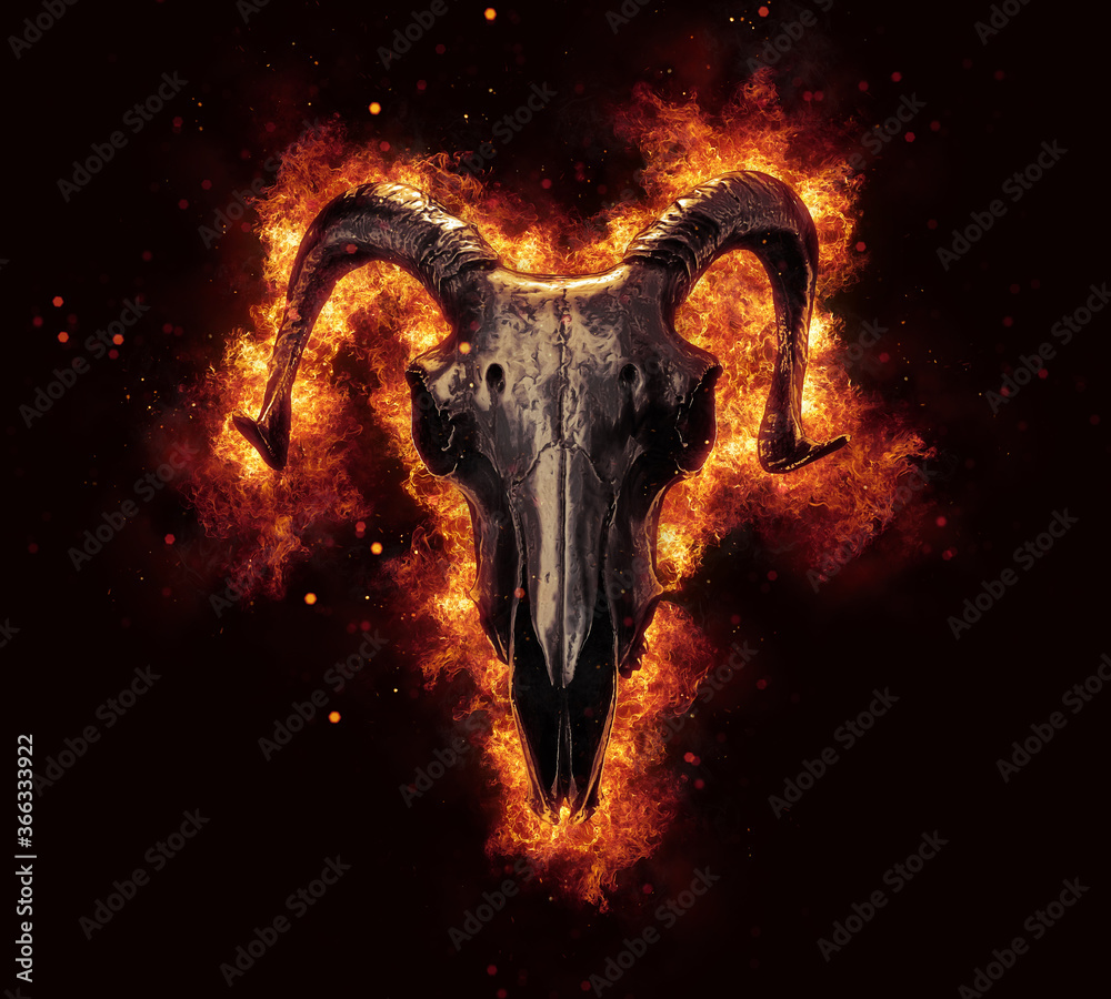 Aries Ram Skull
