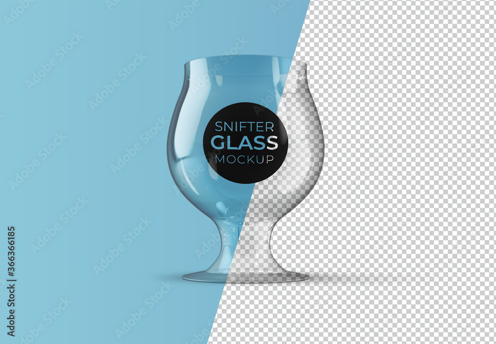 Snifter Glass Mockup Stock Template | Adobe Stock