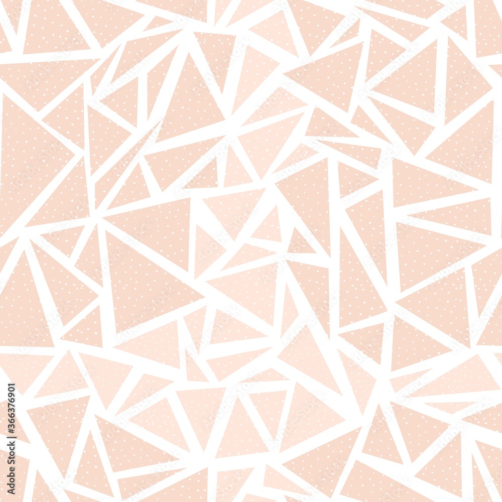 Triangle collage seamless background. Geometric pink and white abstract ...