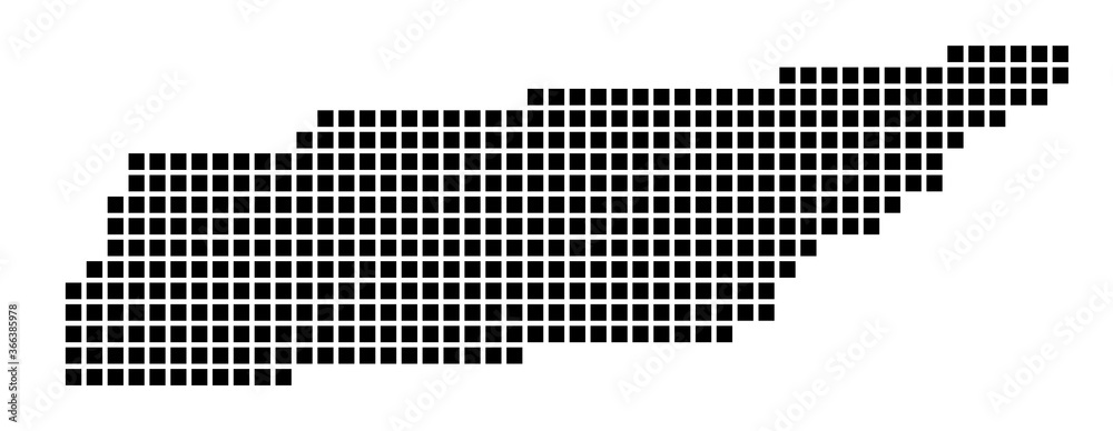 Tennessee map. Map of Tennessee in dotted style. Borders of the us ...