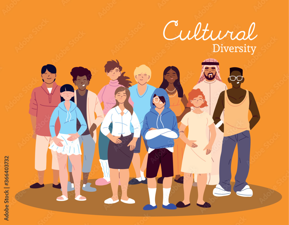 Women and men cartoons of cultural diversity vector design Stock Vector ...