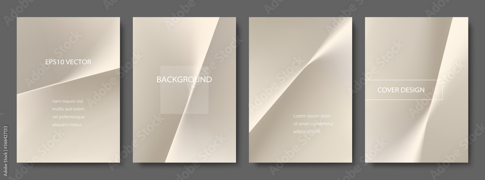 Set of Abstract Champagne Gold Backgrounds. Minimal Cover Design ...