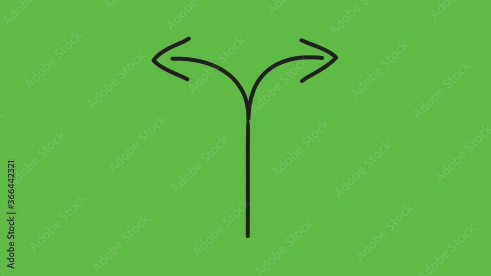 Drawing two arrows in opposite direction in curve shape with black ...