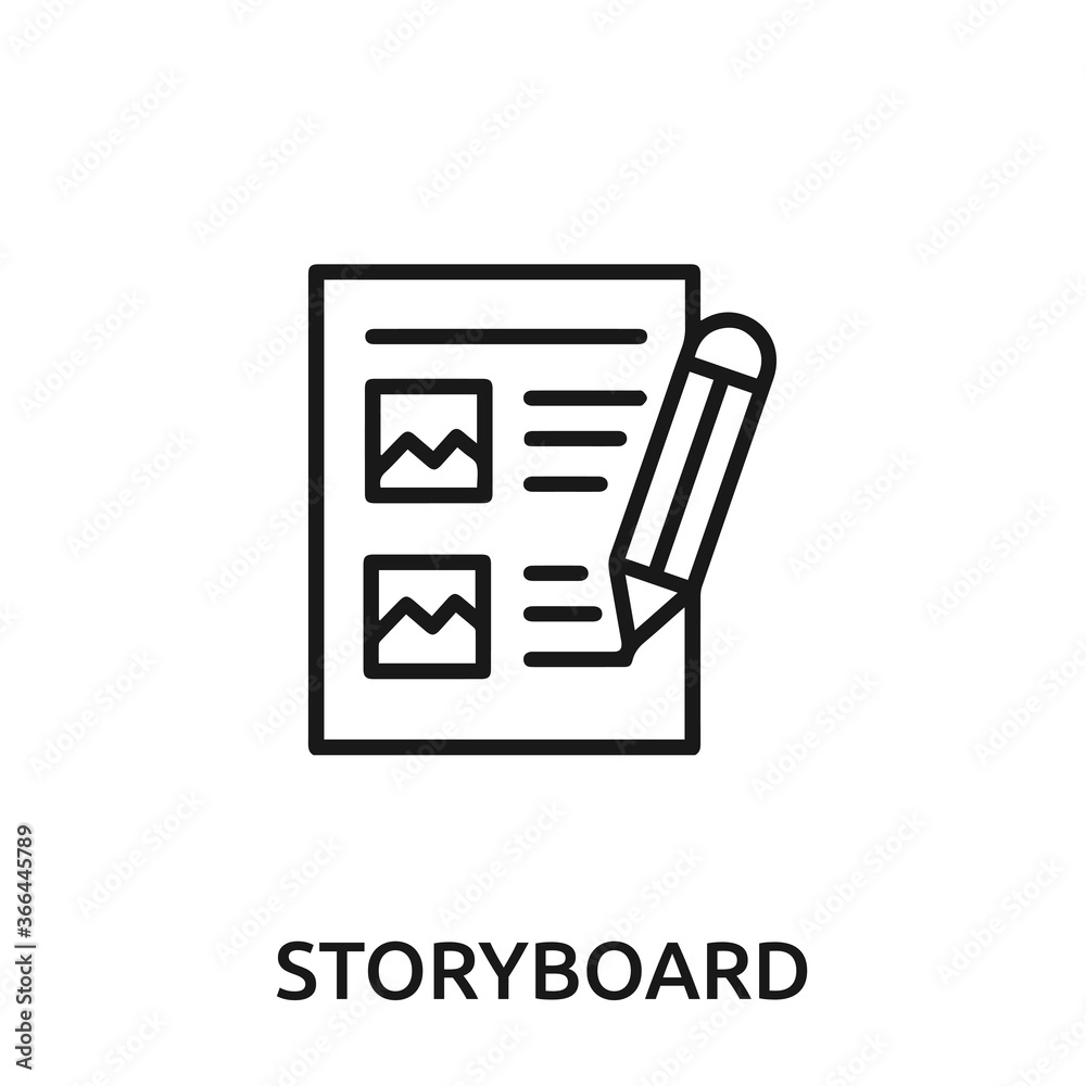 storyboard icon vector. storyboard icon vector symbol illustration ...