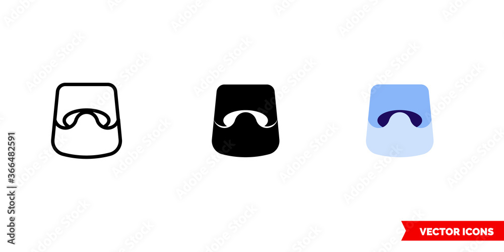 Baby potty icon of 3 types. Isolated vector sign symbol. Stock Vector ...