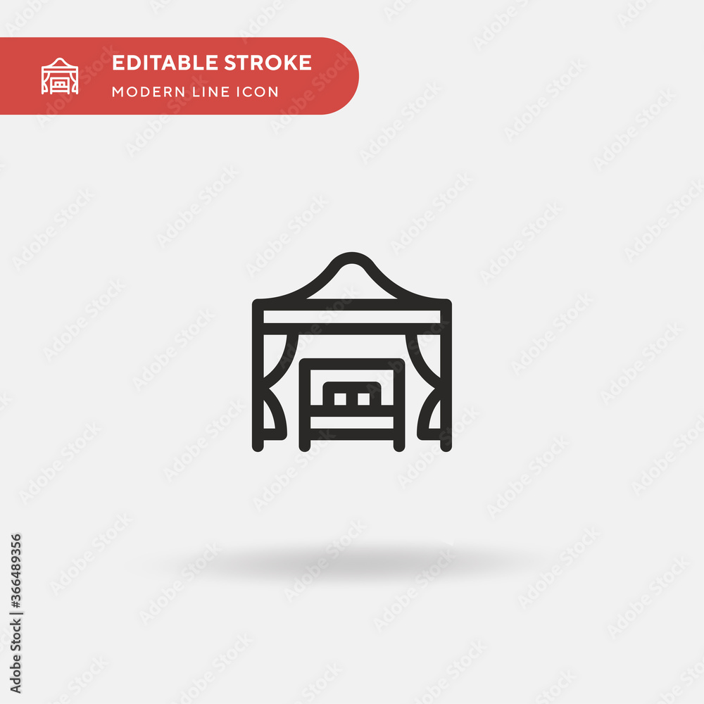 Beach Cabana Simple Vector Icon Illustration Symbol Design Template For Web Mobile Ui Element