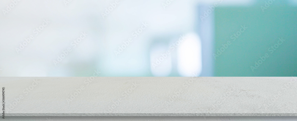 abstract blurred inside interior of modern hospital background with ...