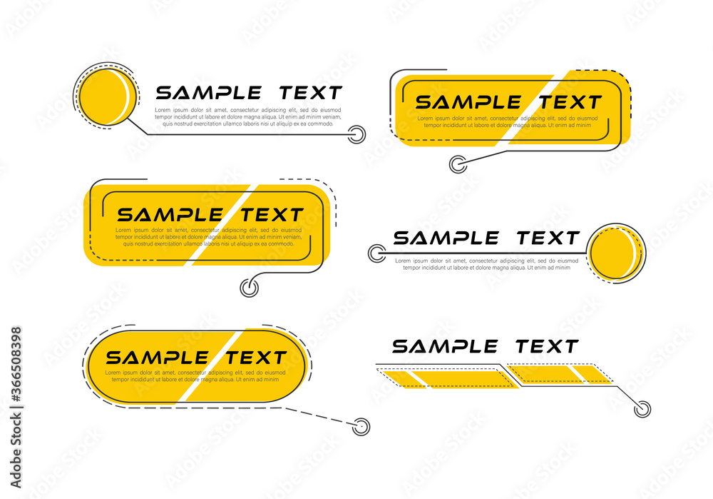 Digital callouts titles Stock Vector | Adobe Stock