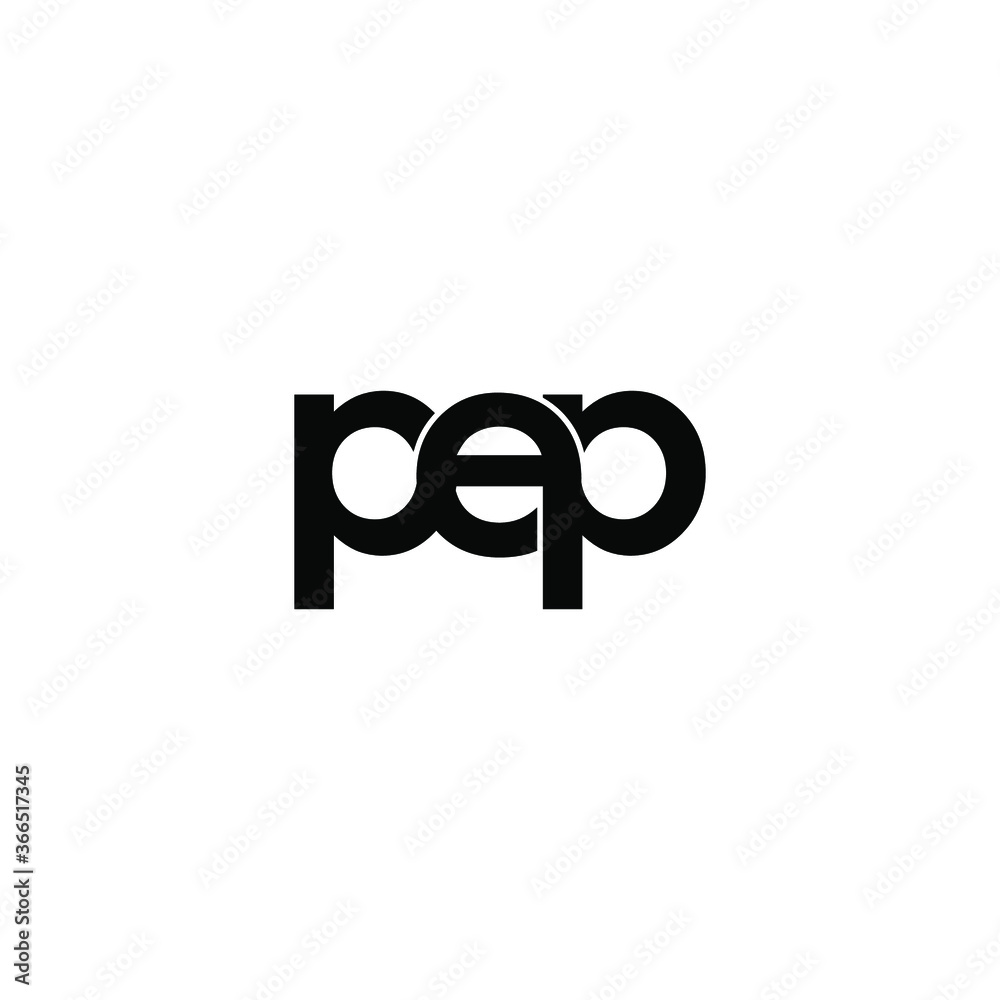 pep letter original monogram logo design Stock Vector | Adobe Stock