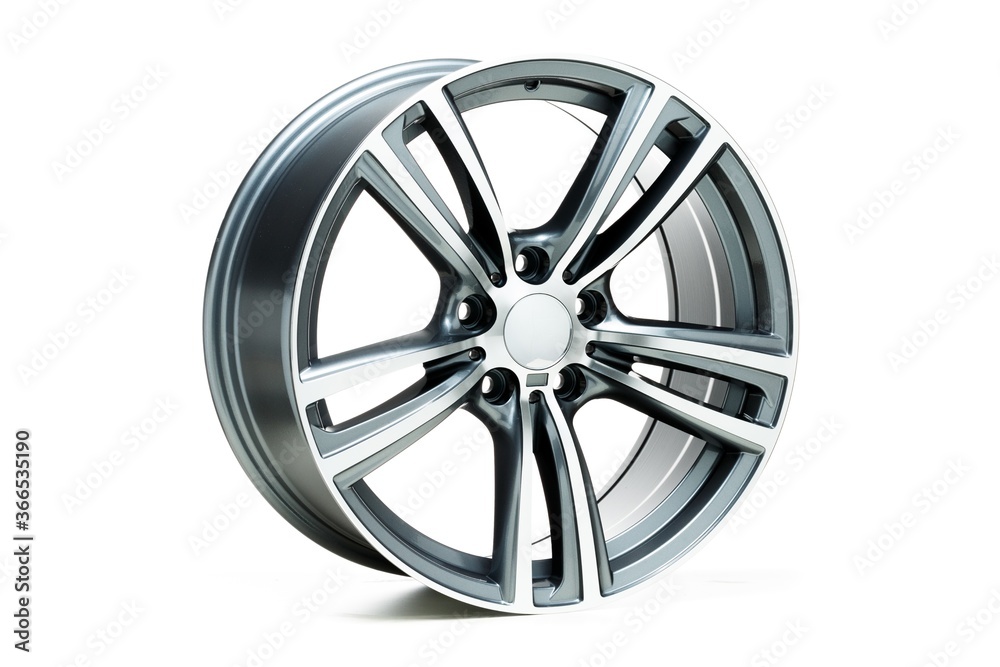 Alloy wheel isolated on white background Stock Photo | Adobe Stock