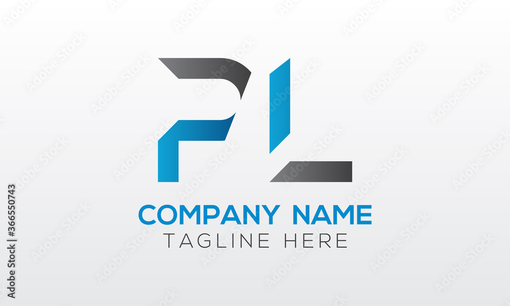 Initial PL Letter Logo With Creative Modern Business Typography Vector ...