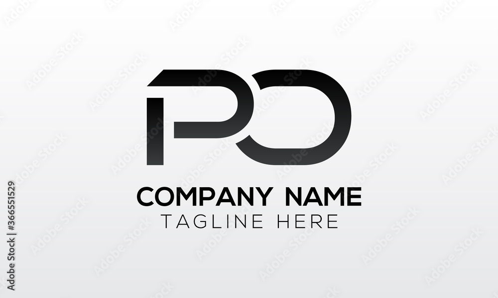 Initial PO Letter Logo With Creative Modern Business Typography Vector ...