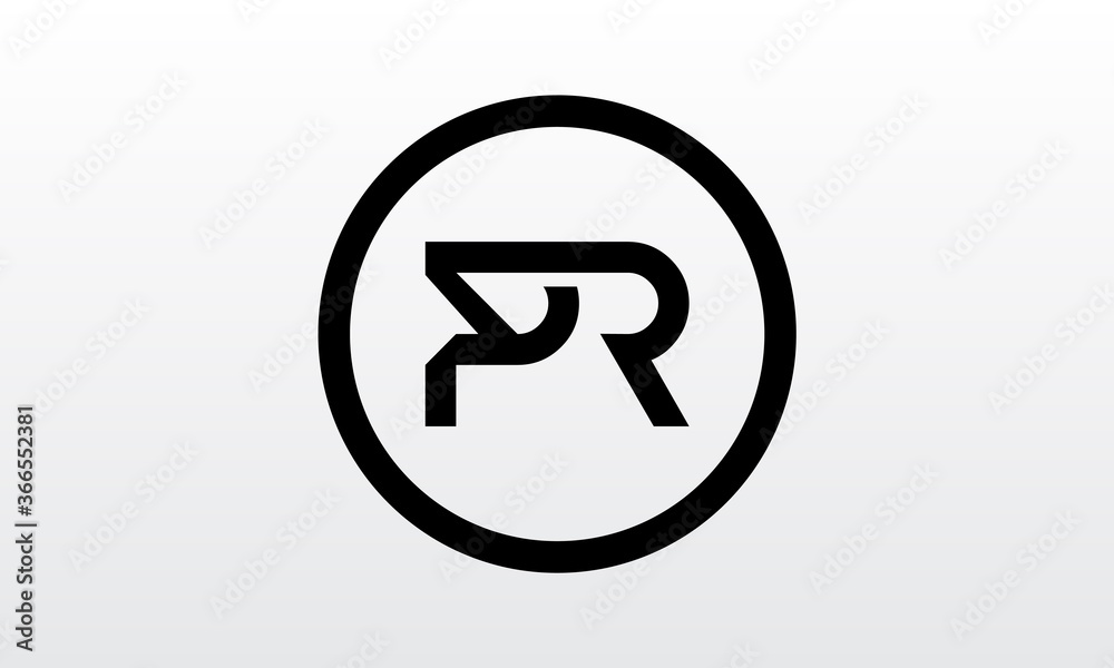 Initial PR Letter Logo With Creative Modern Business Typography Vector ...