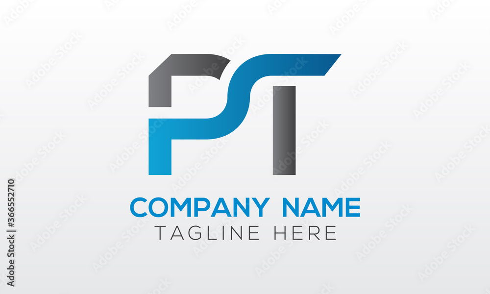 Initial PT Letter Logo With Creative Modern Business Typography Vector ...