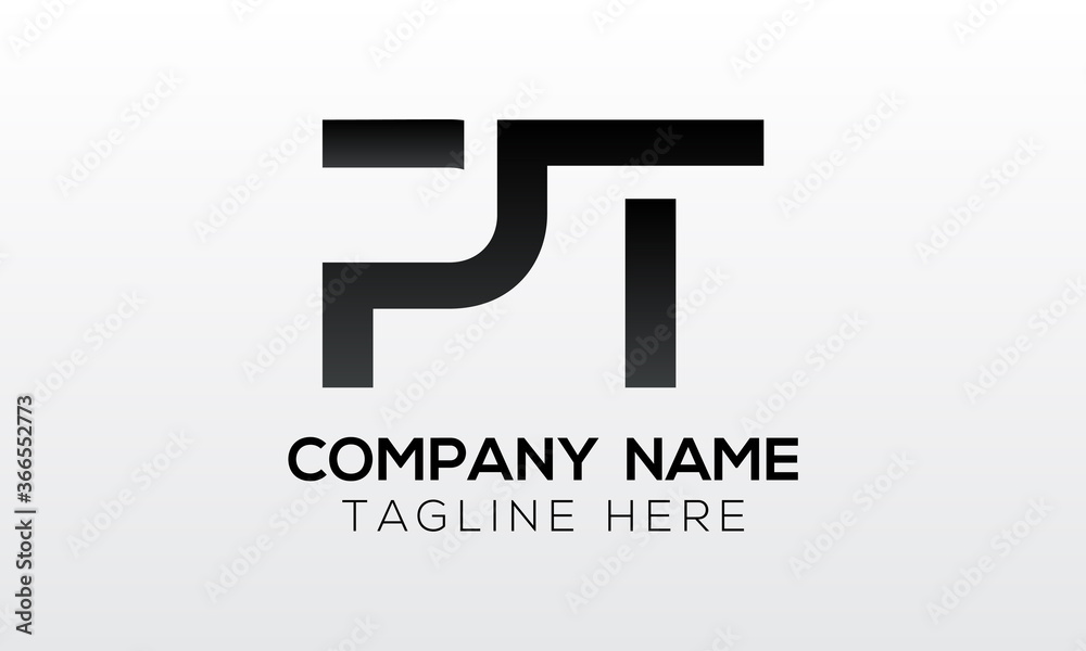 Initial PT Letter Logo With Creative Modern Business Typography Vector ...