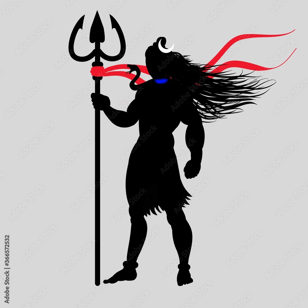 Lord shiva Graphic art Lord Shiva digital artwork Stock Illustration ...