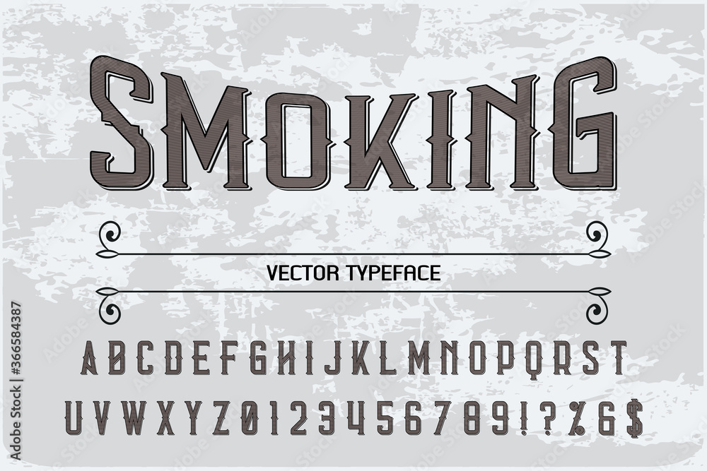 vintage vintage font, typography vector, black style background Stock ...