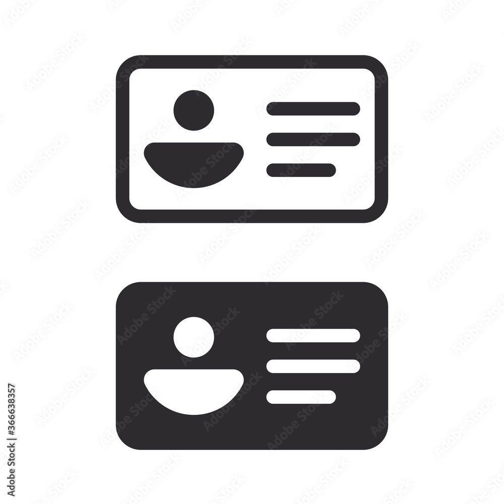 Profile icon. Id card. Avatar icon. Car driver. Driving license ...