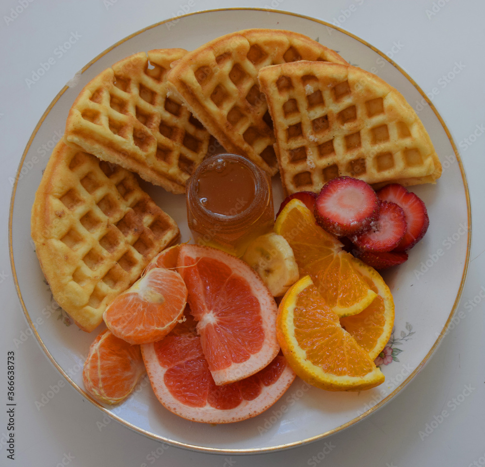 Los waffles con miel y frutas de estación son los preferidos para el ...