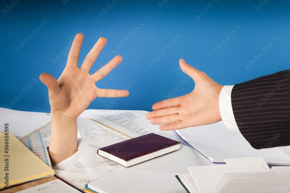 Buried Under Paperwork Stock Photo | Adobe Stock
