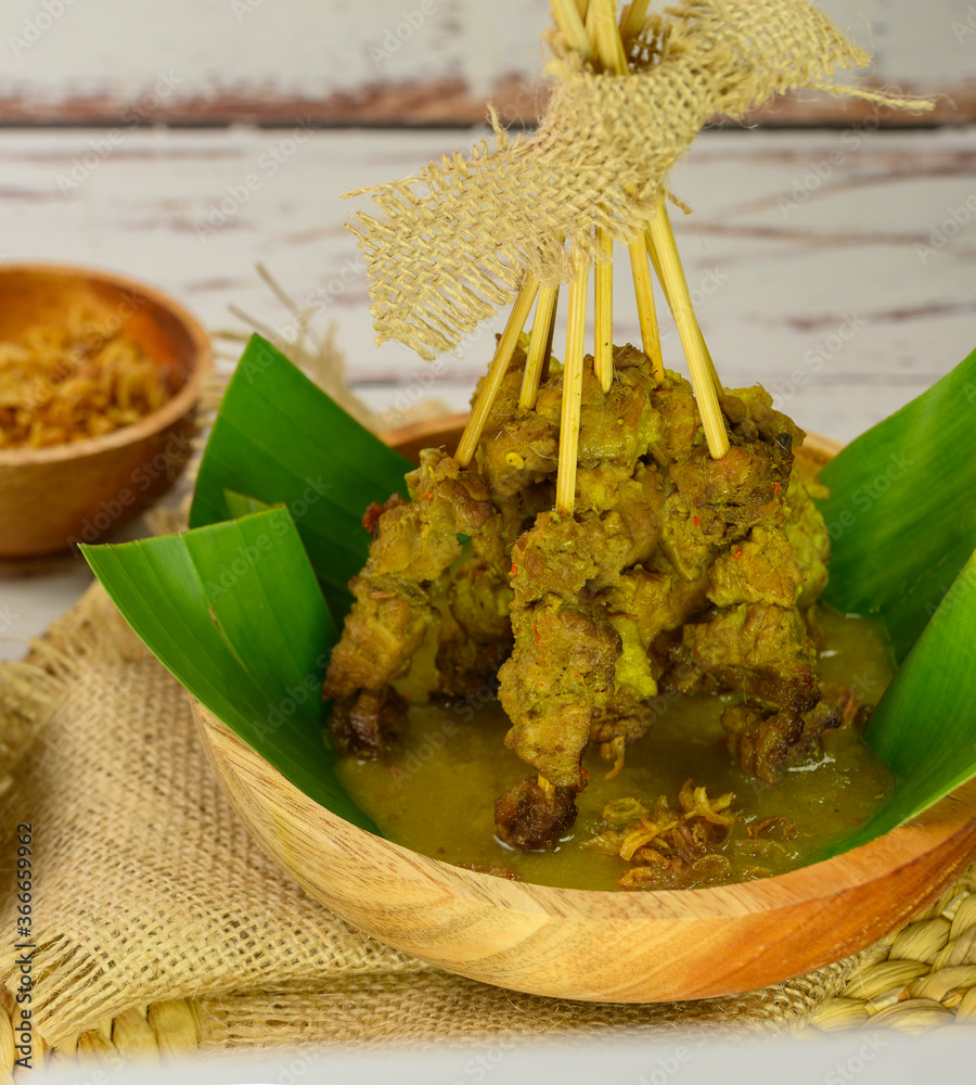 Sate padang is a traditional food satay beef from Padang Indonesia ...