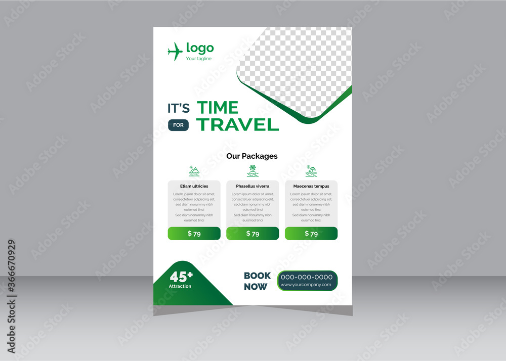 Creative Travel Agency Flyer poster, flyer, banner, magazine cover or ...