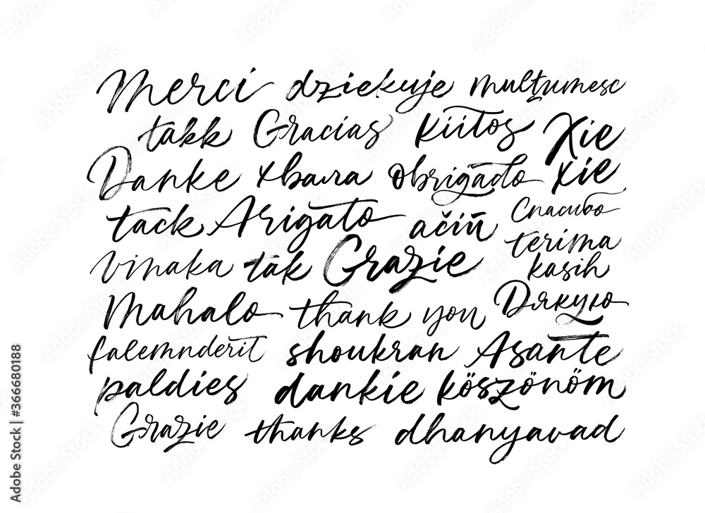 Thank you phrases in many languages. Thank you modern phrases ...