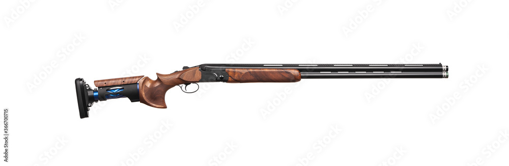 An ultra modern sporting double-barreled shotgun for trap shooting ...