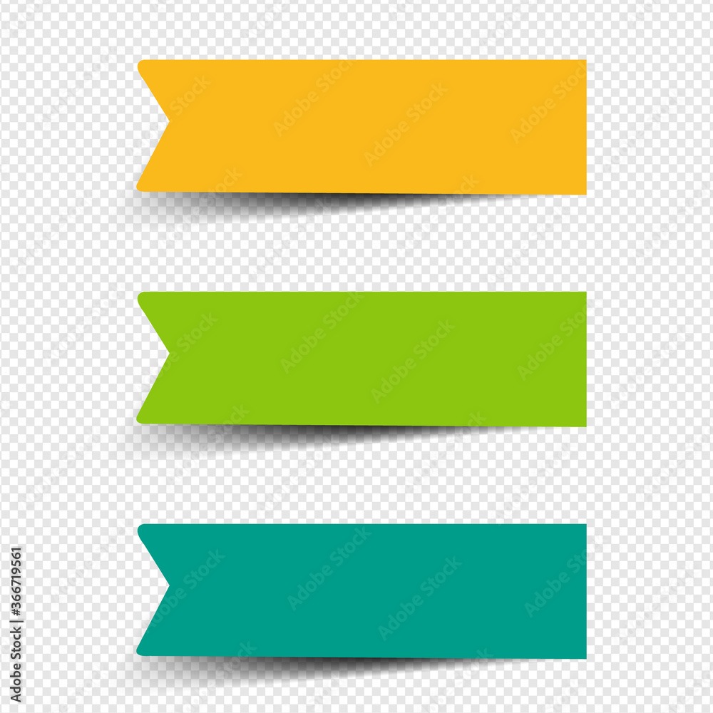 Colorful Labels With Isolated Transparent Background With Gradient Mesh ...