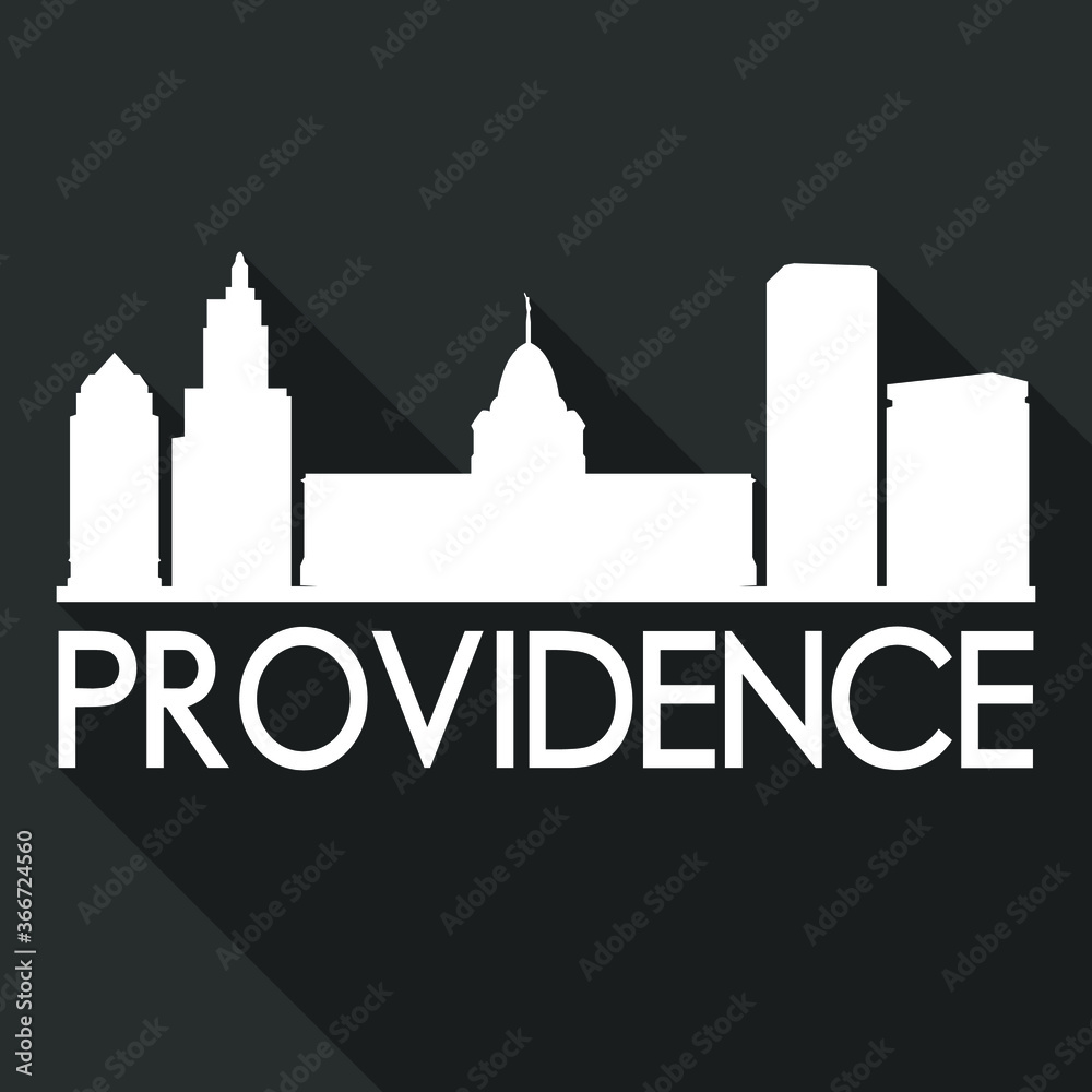 Providence Flat Icon Skyline Silhouette Design City Vector Art Famous ...