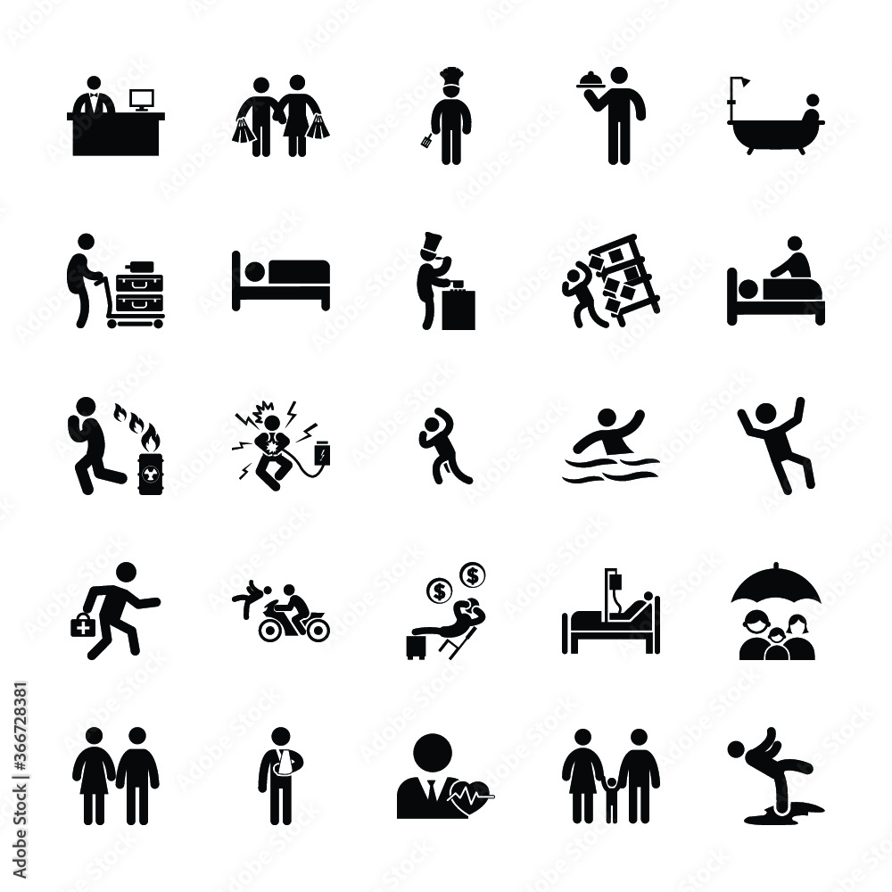 Daily Routine Pictograms Pack Stock Vector | Adobe Stock