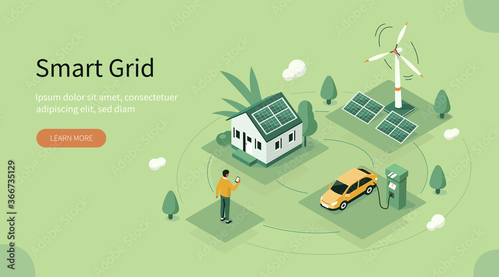 Smart Grid Technology with Renewable Energy. Wind Electricity ...