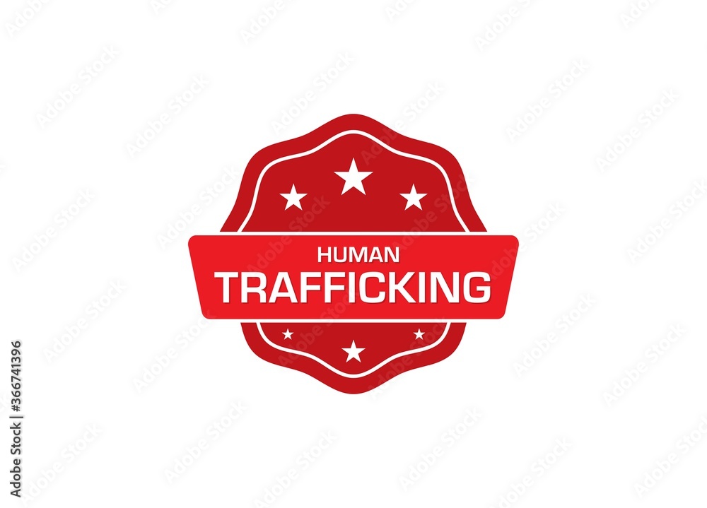 Human Trafficking label sticker, Human Trafficking Badge Sign vector de ...