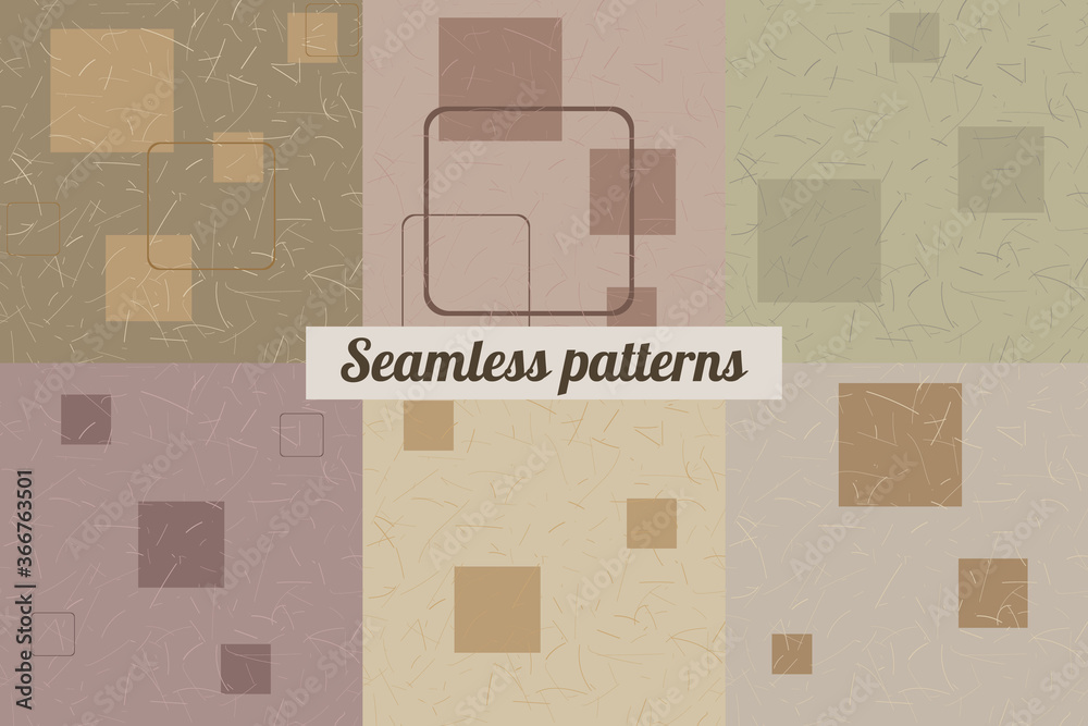 Collection of seamless geometric patterns in the style of minimalism ...
