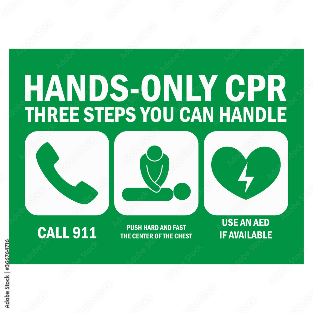 CPR Cardiopulmonary Resuscitation sign and symbol. vector illustration ...
