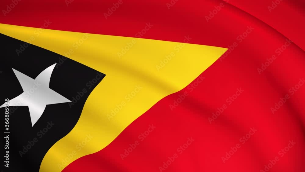 East Timor / Timor Leste National Flag - 4K seamless loop animation of ...