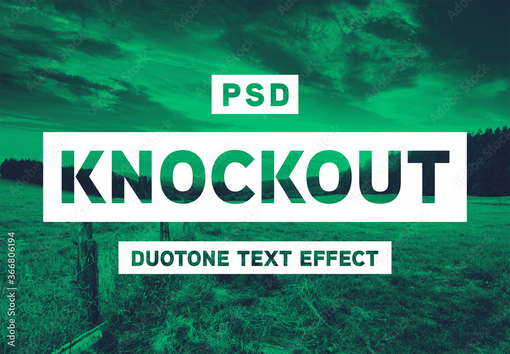 Photo Knockout Text Effect Mockup Stock Template | Adobe Stock