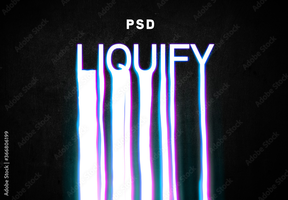 Liquid Text Effect Mockup Stock Template | Adobe Stock
