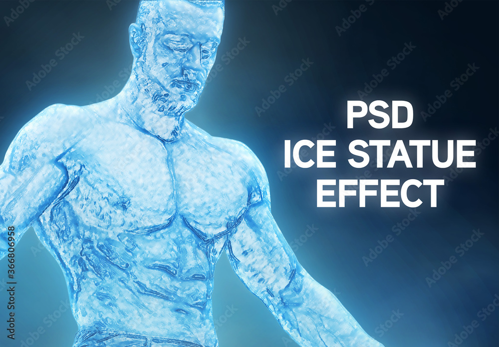 Photo Ice Cube Effect Mockup Stock Template | Adobe Stock