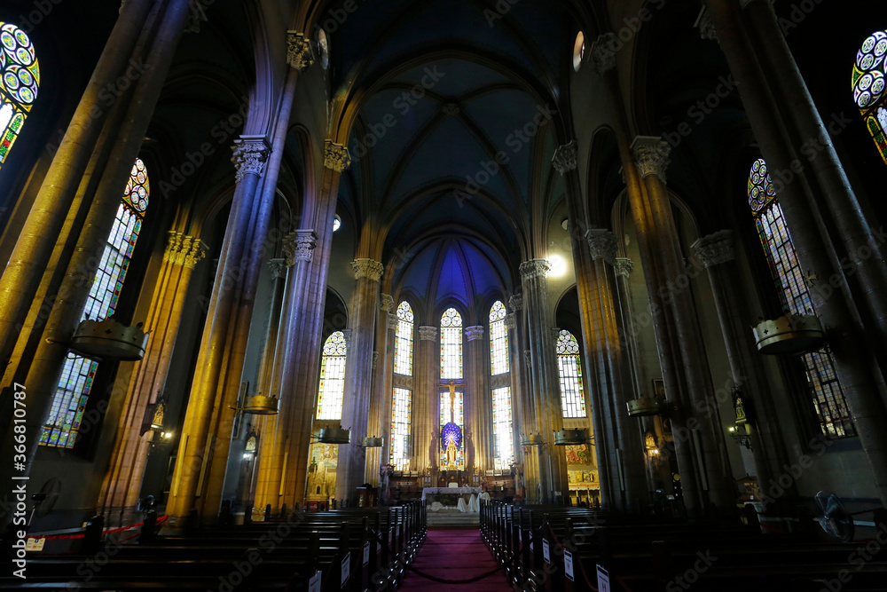 Interior of the iconic Saint Anthony of Padua Church, also known as ...