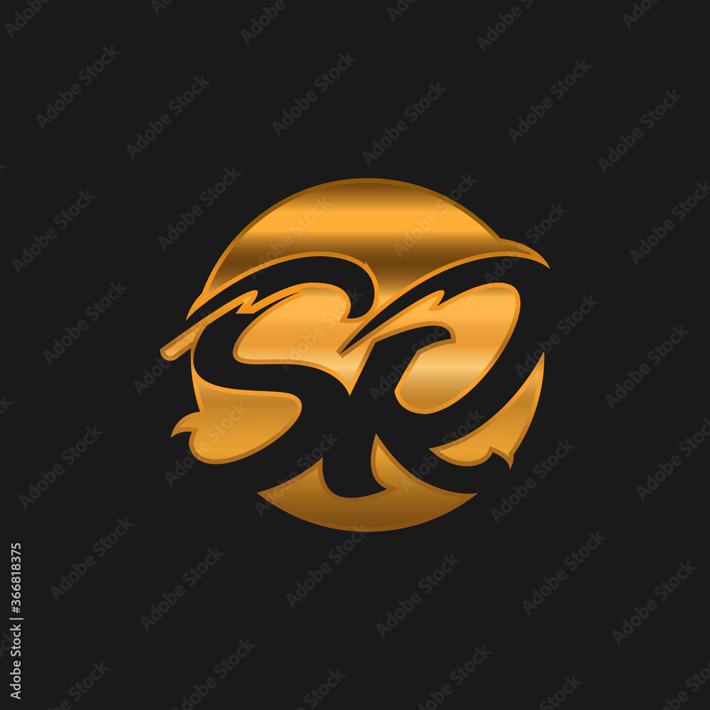 SR Logotype Company Letter Design Vector,SR monogram logo design. Stock ...