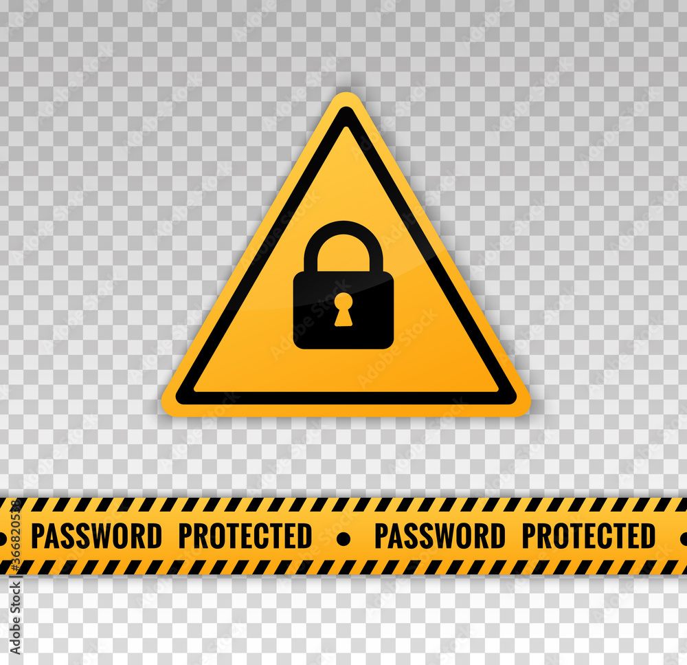 Password protected icon. Area secure lock sign isolated on background ...