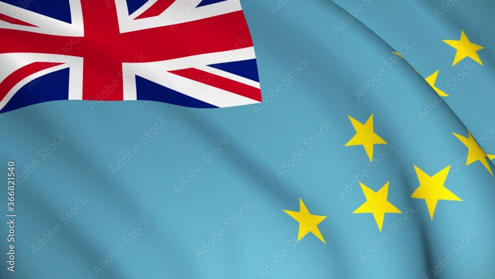 Tuvalu National Flag - 4K seamless loop animation of the Tuvaluan flag ...