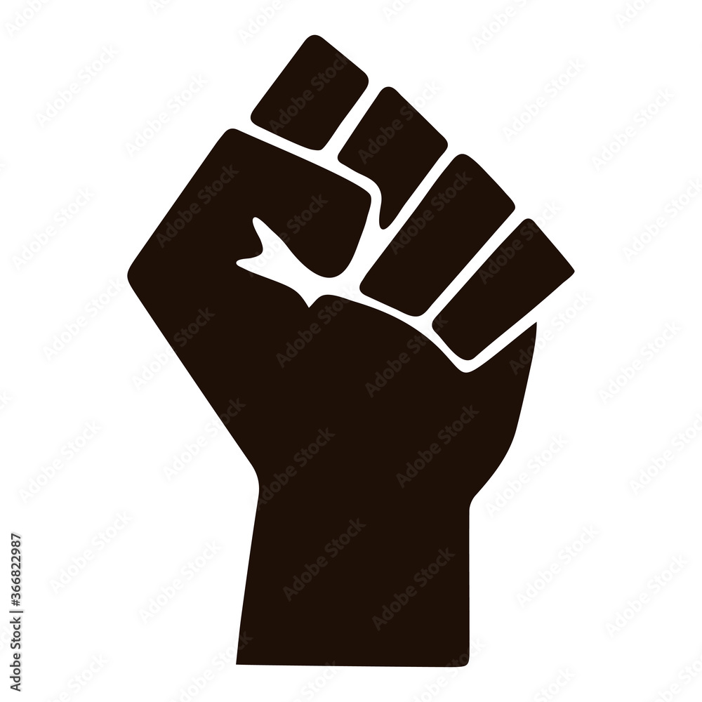 Poster Black Lives Matter Fist Hand Graphic Icon Symbol Black Power illustration perfec ...