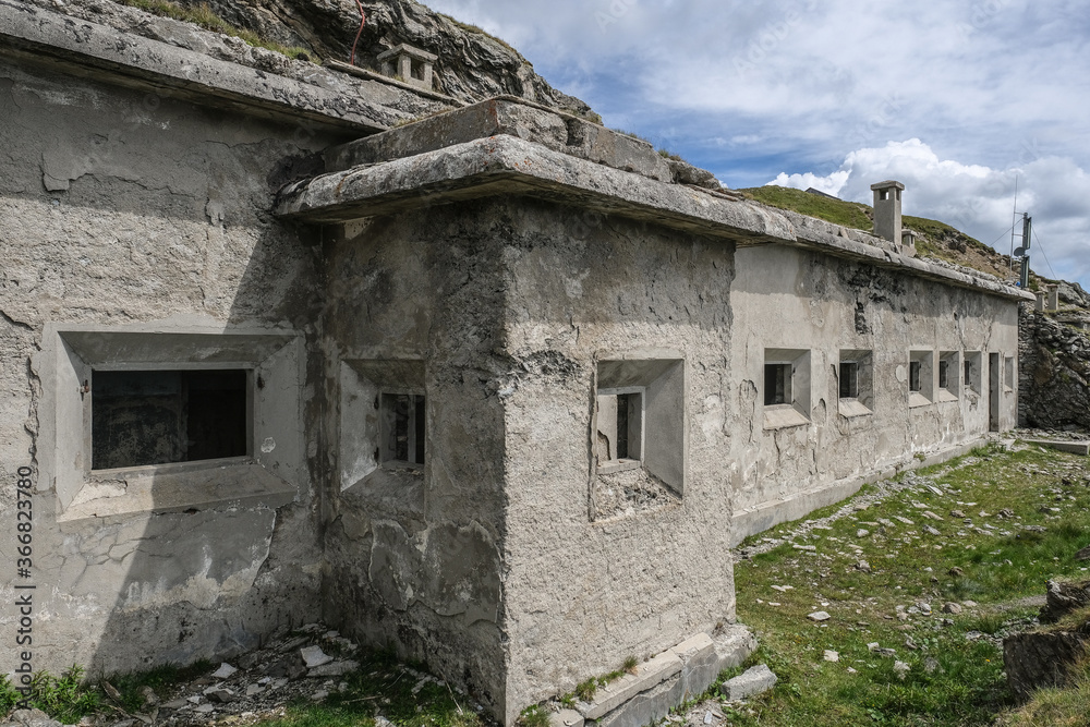 Foto de World War I bunkers as seen from Carnic Peace Trail along the ...