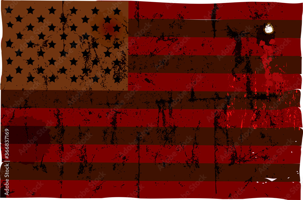 Black lives matters, brown USA flag, symbolic vector illustration Stock ...