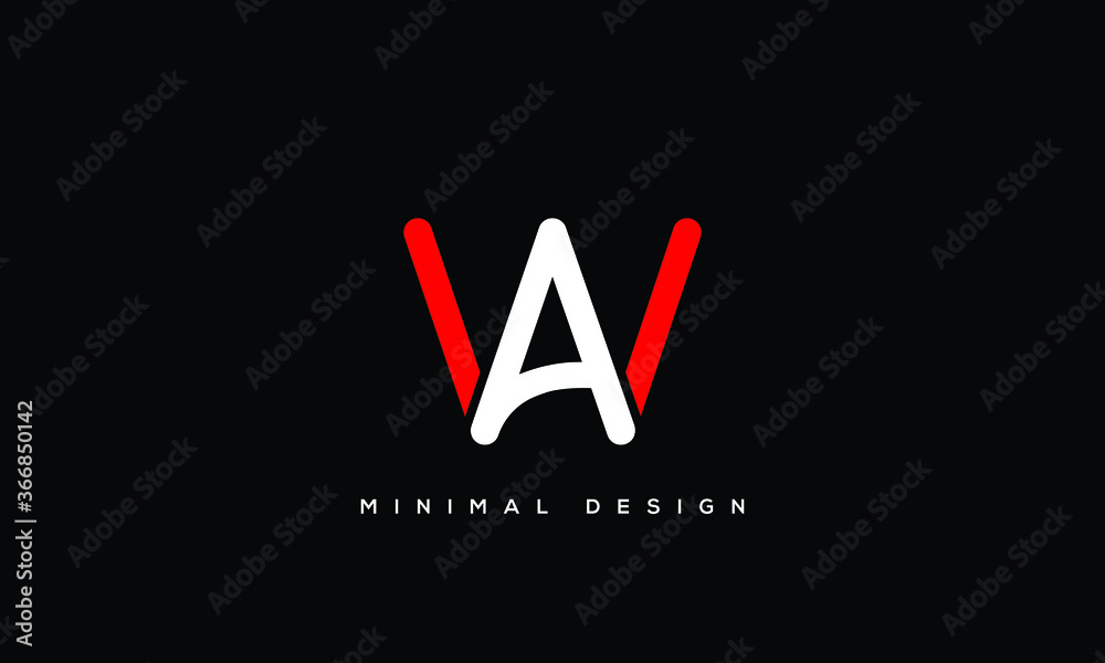 AW letter logo alphabet monogram icon symbol Stock Vector | Adobe Stock