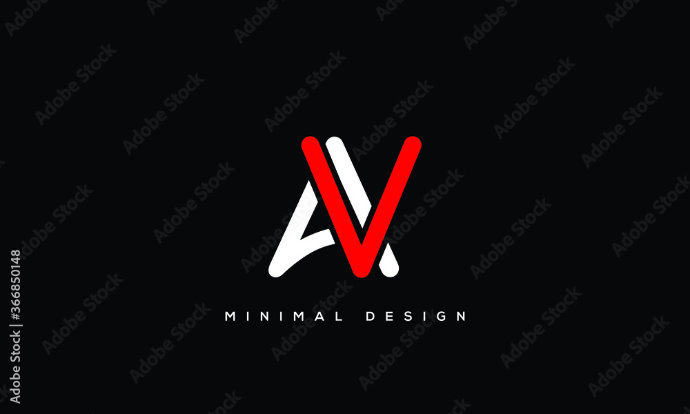 AV letter logo alphabet monogram icon symbol Stock Vector | Adobe Stock